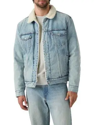 LEVI'S Type Iii High-pile Fleece-lined Denim Trucker Jacket - Kentucky Blue Sherpa