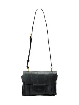 ALLSAINTS Mini Ursa Eel Embossed Crossbody Bag - Black