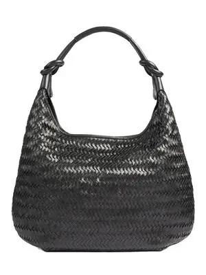 LK BENNETT Seren Woven Leather Tote - Black