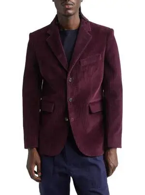 BODE Corduroy Tailored Sport Coat - Dark Purple