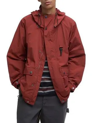Barbour Hooded Waterproof Jacket - Fired Brick