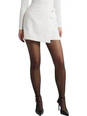 OPEN EDIT Tweed Miniskirt - Ivory
