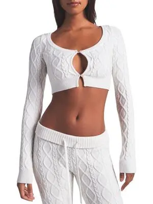 SKIMS Sweater Knit Crop Cardigan - Ivory