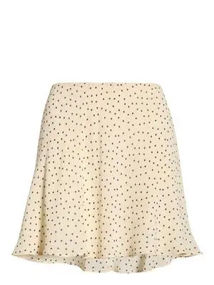 REFORMATION Brandy Dot Mini Skirt - Salt And Pepper