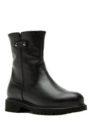 La Canadienne City Dry™ Waterproof Shearling Lined Boots - Black Pebble Leather