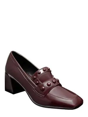 Aerosoles Izzell Square Toe Pumps Merlot Crinkle Patent