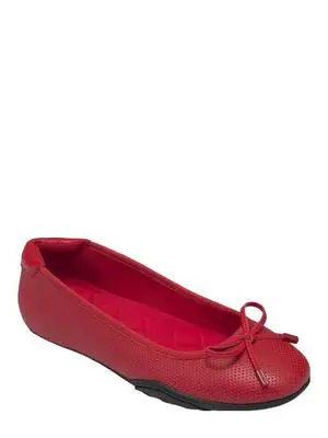 Aerosoles Onyx Ballet Loafer - Racing Red Perforated