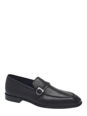 FERRAGAMO Terence Apron Toe Loafer - Nero Nero Nero