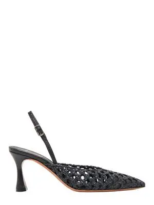 DOLCEVITA Gloria Woven Slingback Heels - Black Woven