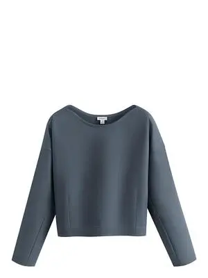 Cuyana Fleece Cinched Top Storm
