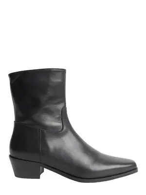Whistles Leather Ankle Boots - Black