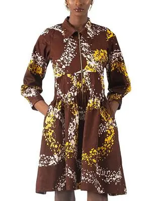BUSAYO Kolawole Printed Elbow Sleeve Dress - Multicolor