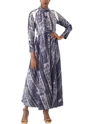 BUSAYO Erimpe Printed Maxi Dress - Blue