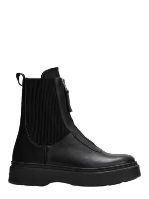 Varley Corian Zip Front Ankle Boots - Black