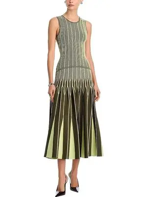 Simkhai Oaklen Knit Midi Dress - Pine Multi
