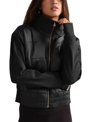 RHONE Chalet Down Quilted Jacket Pure Black
