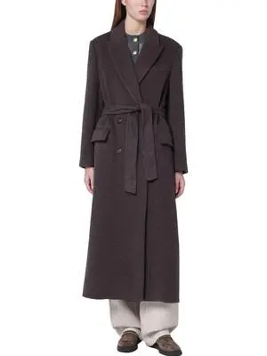 Brunello Cucinelli Wool And Cashmere Coat - Brown