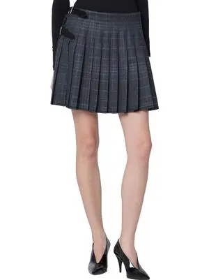 Balenciaga Tartan Mini Skirt - Grey