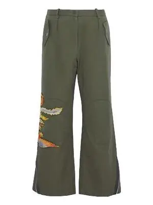 Sandro Cotton Military Pants - Green