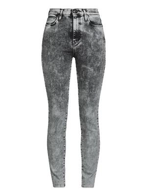 8PM Skinny High-waisted Jeans With Embroidered Logo - Grey