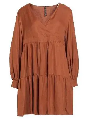 MANILA GRACE Mini Dress - Brown