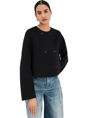 SABLYN Floren Cropped Double-Breasted Coat