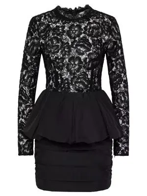 Rebecca Vallance Lace Peplum Mini Dress - Black