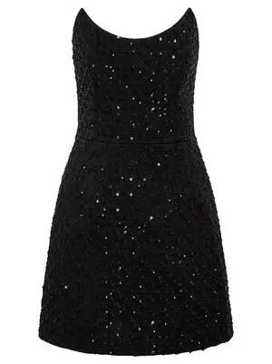 Rebecca Vallance Neve Sequin-embellished Mini Dress - Black