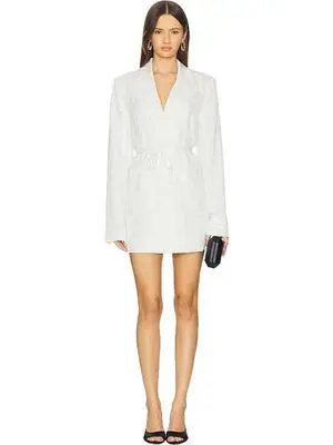 STONE COLD FOX X Tanya Blazer Dress - Ivory Jacquard