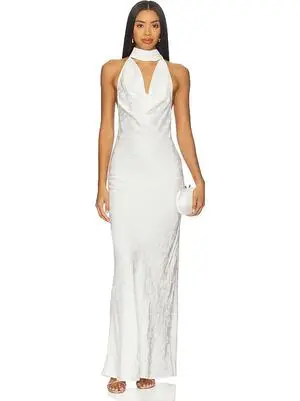 STONE COLD FOX X Amelia Gown - Ivory Jacquard