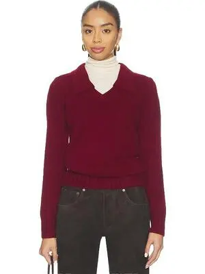 TANNER FLETCHER Martin Removable Collar Sweater - Oxblood