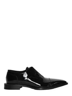 LANVIN Patent Leather Brogue Oxford - Black