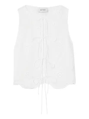 Matteau Scalloped Cotton Top - White