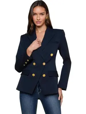 L'Agence Kyomi Double-breasted Blazer - Midnight