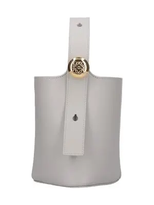 Loewe Pebble Mini Bucket Bag Gray