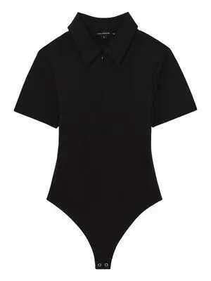 Good American Scuba Collared Bodysuit - Black