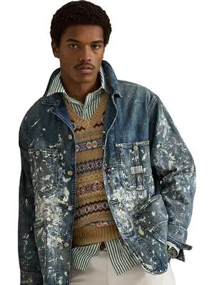 Ralph Lauren Limited-edition Hand-painted Denim Chore Jacket - River Bend