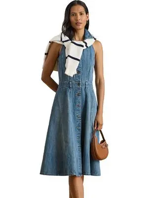 Ralph Lauren Paneled Denim Shirtdress - Galvin Wash
