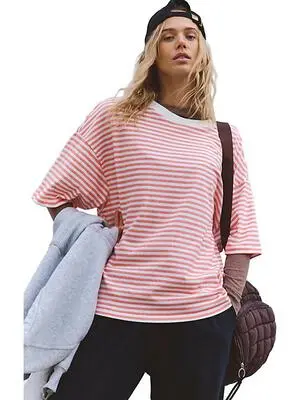 Free People Tackle Stripe Tee Court Stripe Fruit
