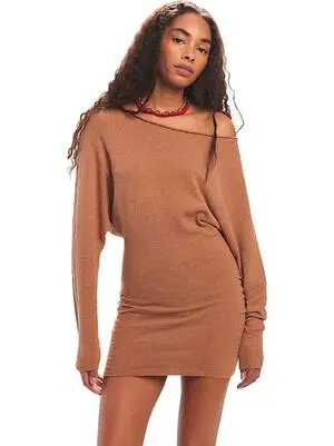 Free People Knit Mini Dress - Bronze