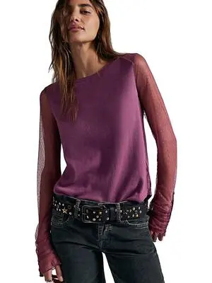 Free People We The Free Backstage Long Sleeve Tee - Tulipwood