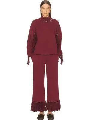 Goldbergh Frenzy Crewneck Sweater - Vino Rosso
