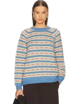 BODE Wedgewood Sweater - Blue Multi