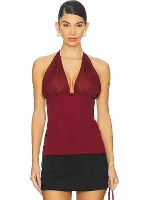 STONE COLD FOX X Revolve Bryce Halter Top - Wine
