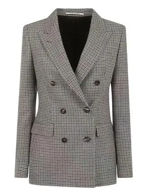 TAGLIATORE Tagliatore Double-Breasted Houndstooth Blazer