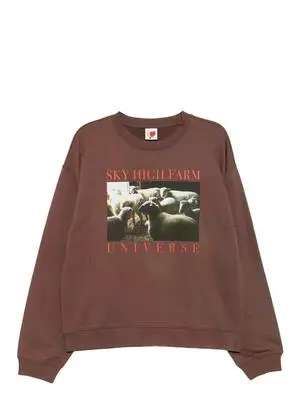 SKY HIGH FARM WORKWEAR Graphic-print Sweater - Brown