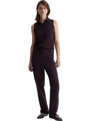 Veronica De Piante Marnie Wool Trousers - Deep Plum