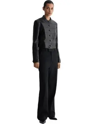 Veronica De Piante Rory Nappa Leather Jacket - Black