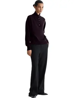 Veronica De Piante Alicia Merino Wool Sweater - Deep Plum