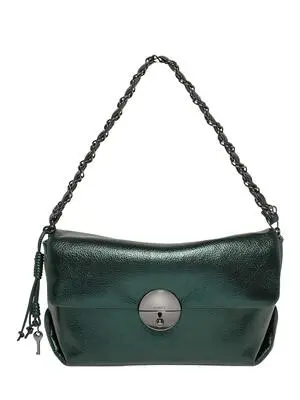 AIMEE Convertible Shoulder Bag With Chain Details Metallic Forest